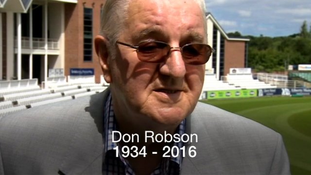 Durham cricket pioneer Don Robson dies aged 82 - BBC News