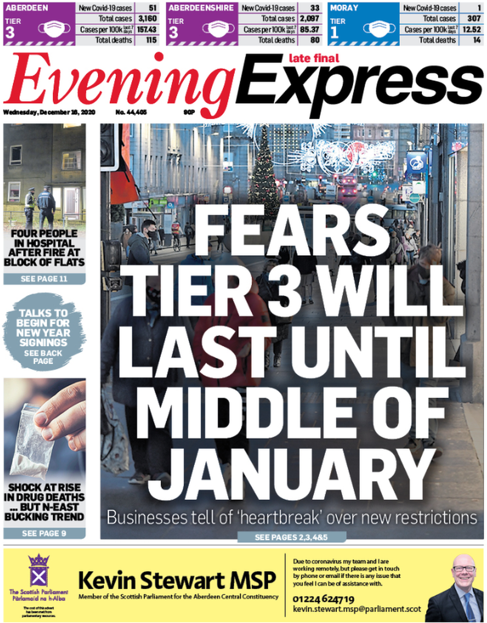Scotland's papers: Christmas bubbles in trouble as Covid cases rise ...