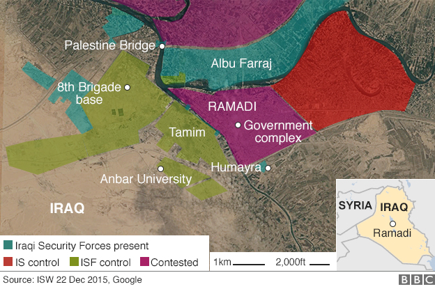 Islamic State Conflict Iraqi Forces Push Into Ramadi Bbc News