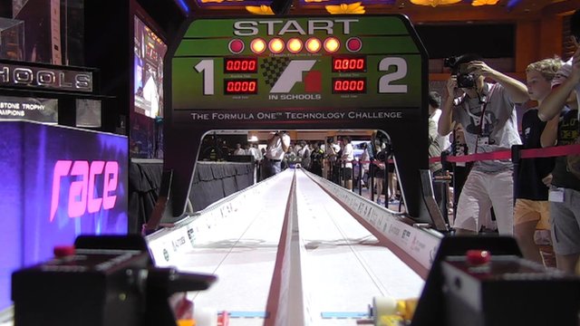 Schools have taste of F1 thrills and spills - BBC News