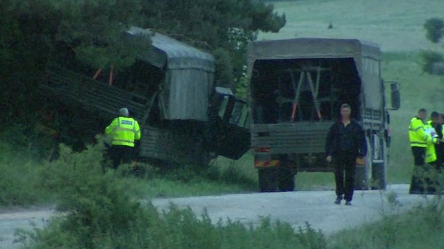 Salisbury Plain troops crash 'injures 20' - BBC News