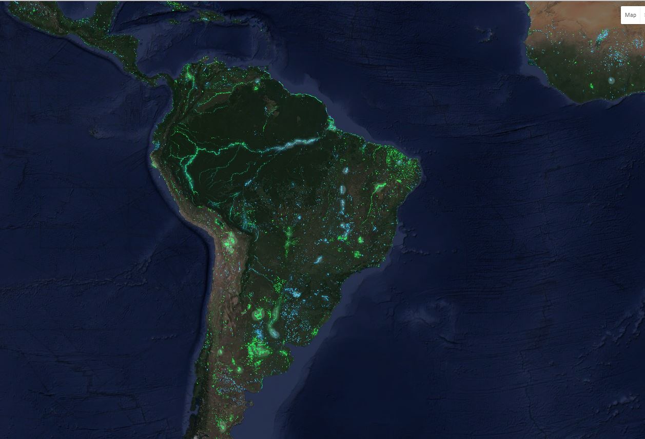 Mapa Del Planeta Todo Agua