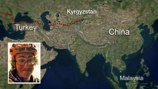 Unicyclist Ed Pratt completes round-the-world trip - BBC News