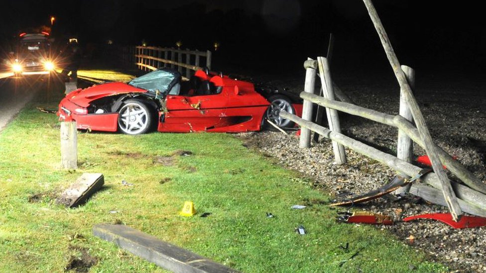 Ferrari death crash driver 'sorry' over seatbelts - BBC News
