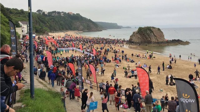 Long Course Weekend triathlon returns to Tenby - BBC News