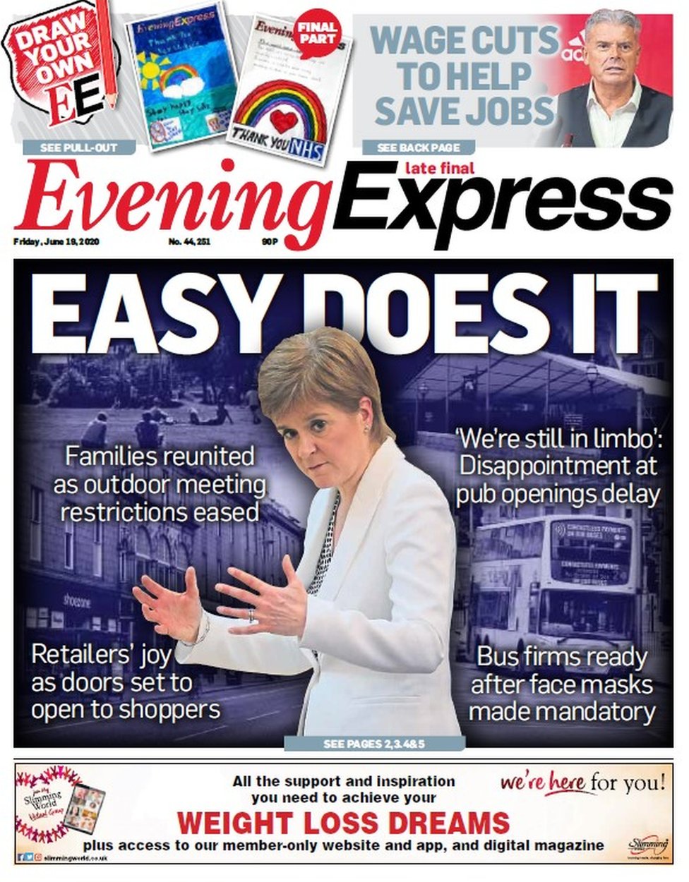 Scotland's papers: Families reunited and farewell to Vera Lynn - BBC News