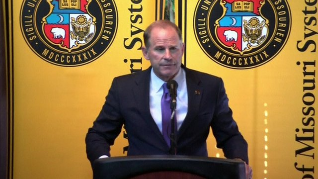 Missouri university president quits over racial abuse row - BBC News