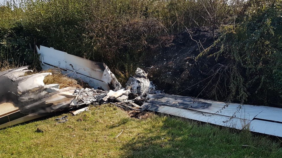 Two injured in light aircraft crash on Devon and Dorset border - BBC News