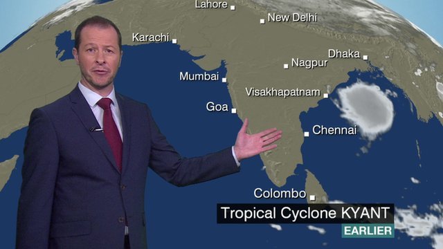 Cyclone Kyant approaches India - BBC Weather