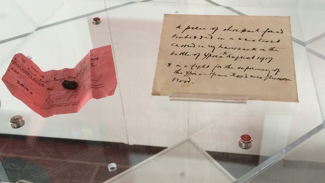 World War One shrapnel death prevented by backpack - BBC News