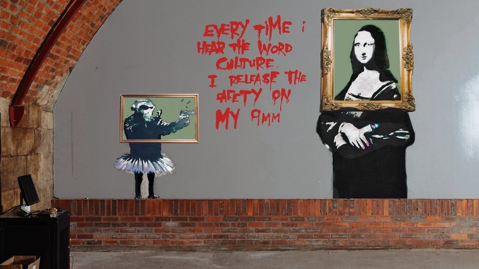 Work starts to restore painted-over Banksy murals - BBC News
