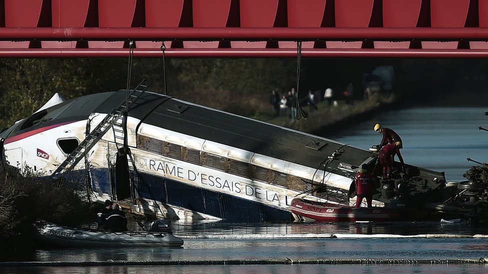 France TGV crash: Children on board derailed train - BBC News