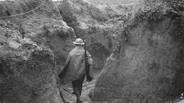 Battle of Mametz Wood scene revisited 100 years on - BBC News