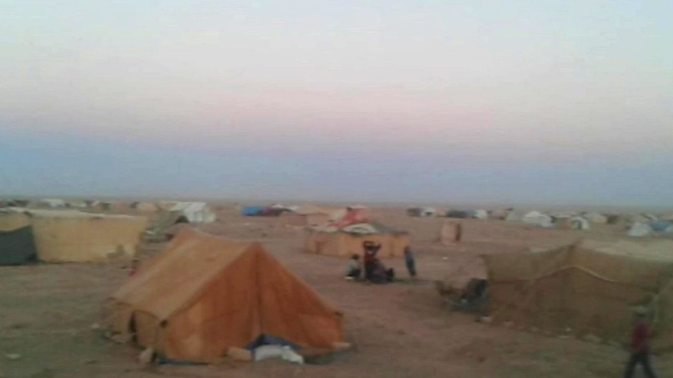The Syrian refugees in 'no man's land' - BBC News