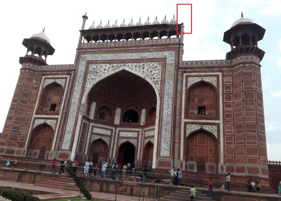 India Taj Mahal Minarets Damaged In Storm BBC News India Taj Mahal Minarets Damaged In Storm BBC News