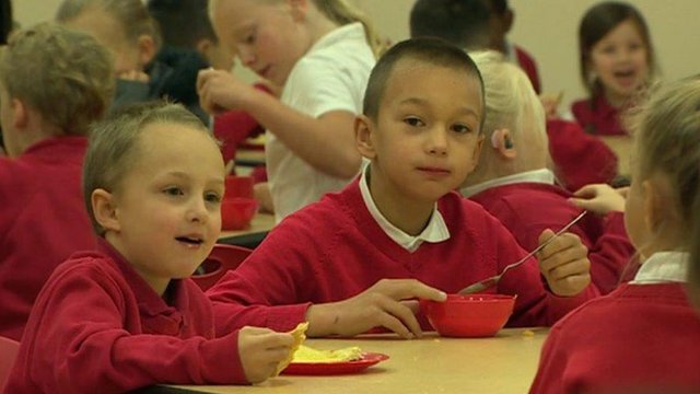 Pupils in Splott, Cardiff like 'kick start' breakfasts - BBC News