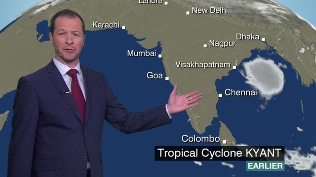 Cyclone Kyant weakened - BBC Weather