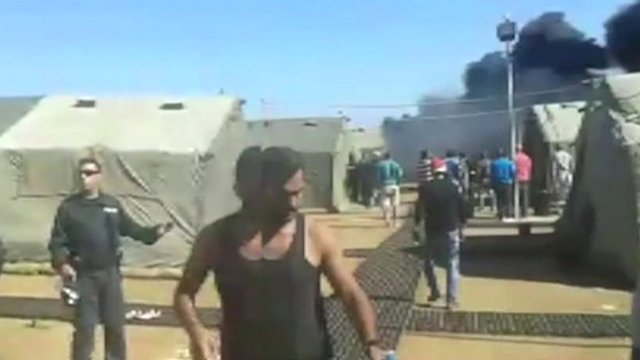 Migrant crisis: New footage shows refugee unrest at UK base in Cyprus ...