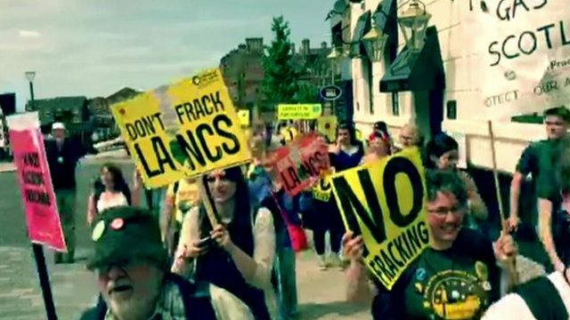 Protesters' joy as Lancashire fracking bid is refused - BBC News