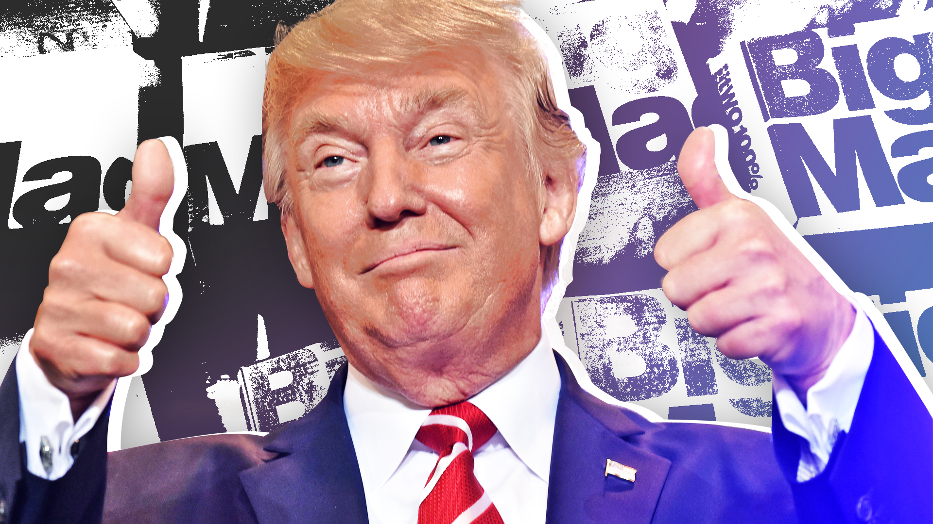 President Trump serves fast food dinner on silver platters - CBBC Newsround