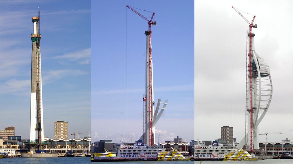 Spinnaker Tower celebrates ten year anniversary - BBC News