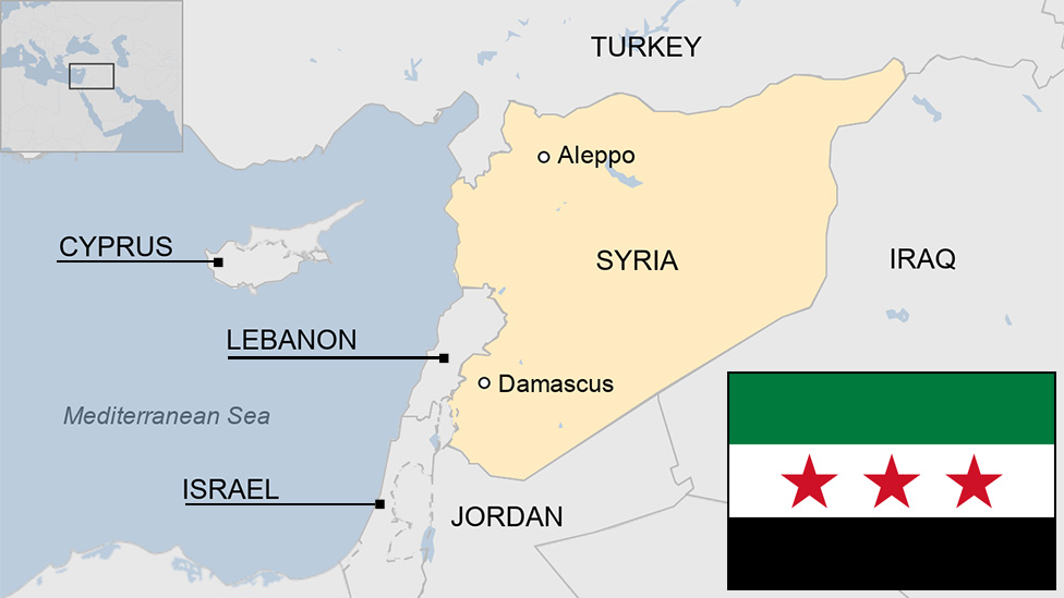 Map Showing Syria And Surrounding Countries
