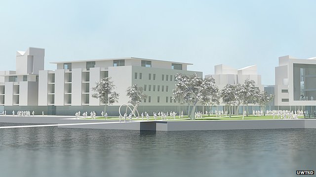 Swansea SA1 waterfront fly-through plans on show - BBC News