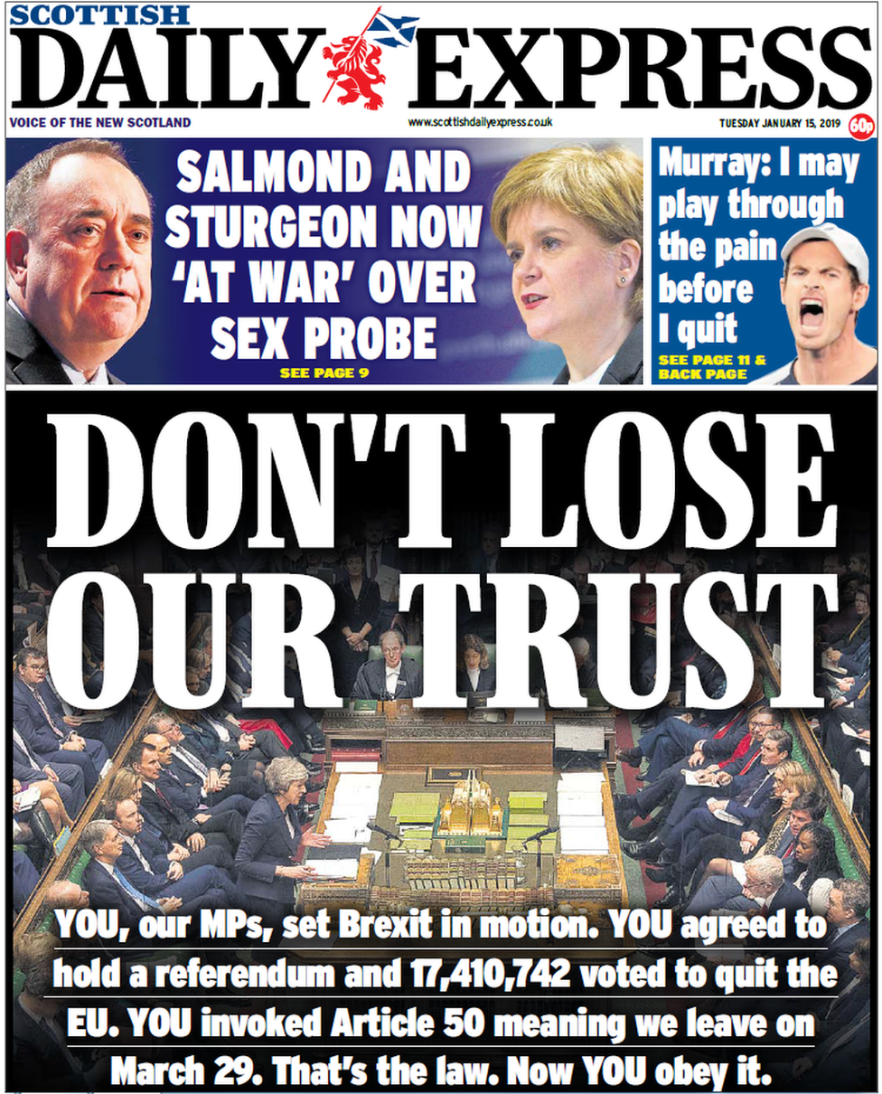 Scotland's front pages: Brexit vote and first ministers' spat - BBC News