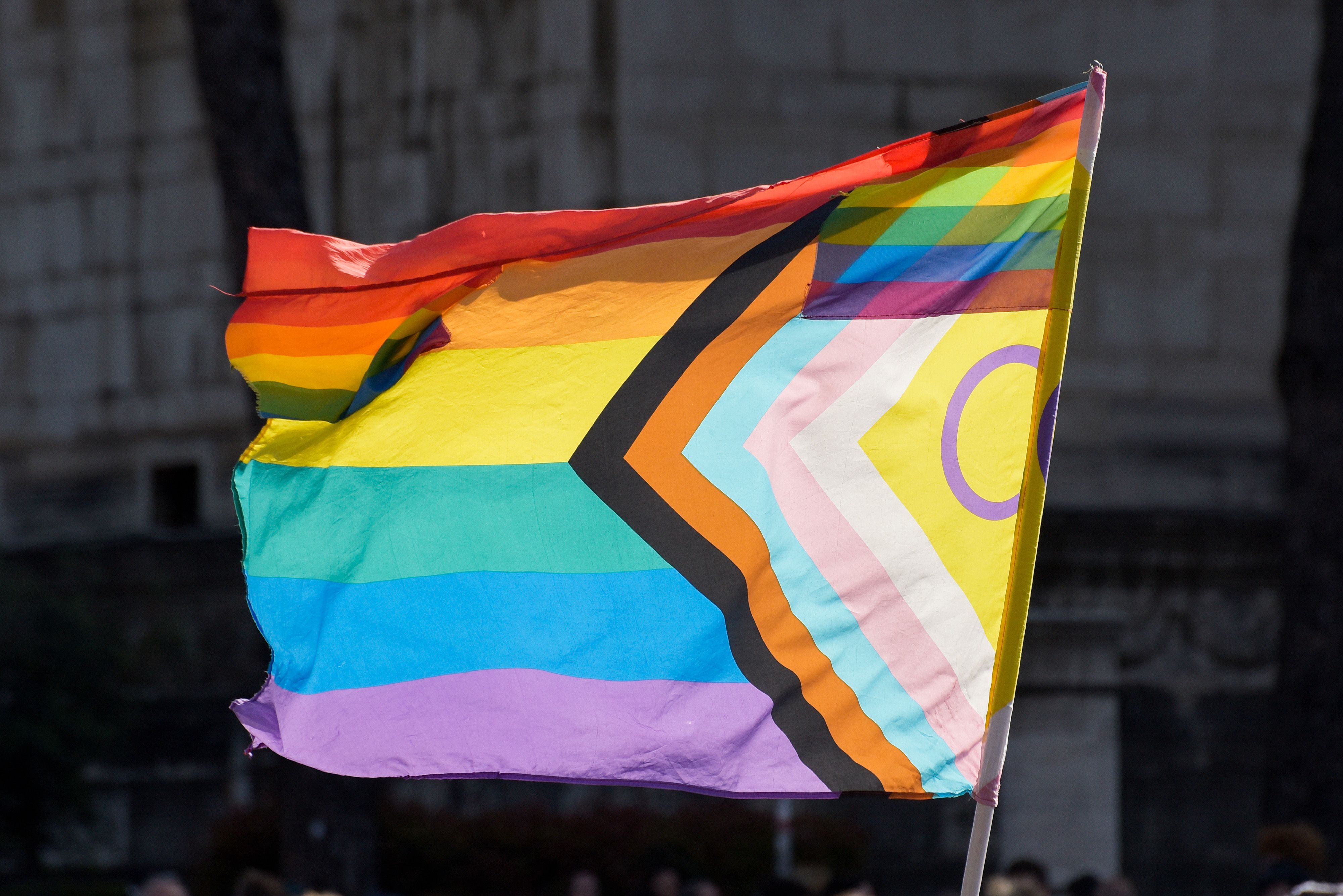 In the modern UK, removing rainbow flags from lampposts is treated by ...