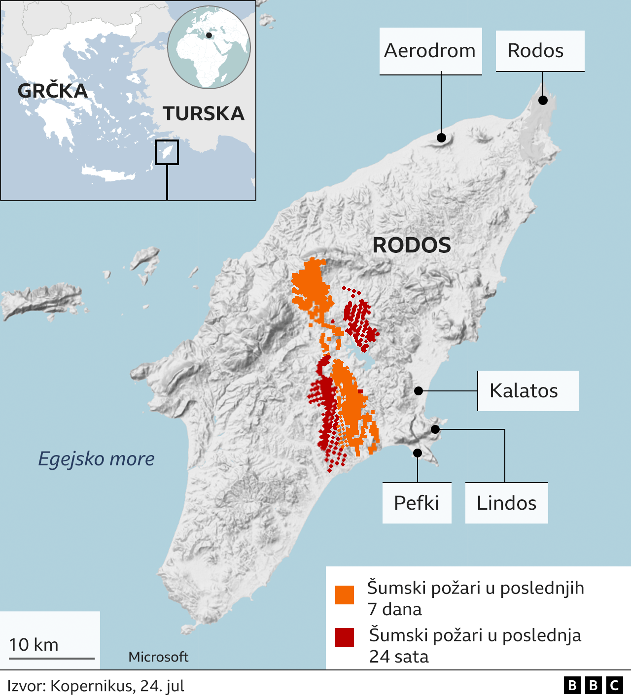 Toplotni talas ’Kerber’: Požar na grčkom ostrvu Rodos ne jenjava ...