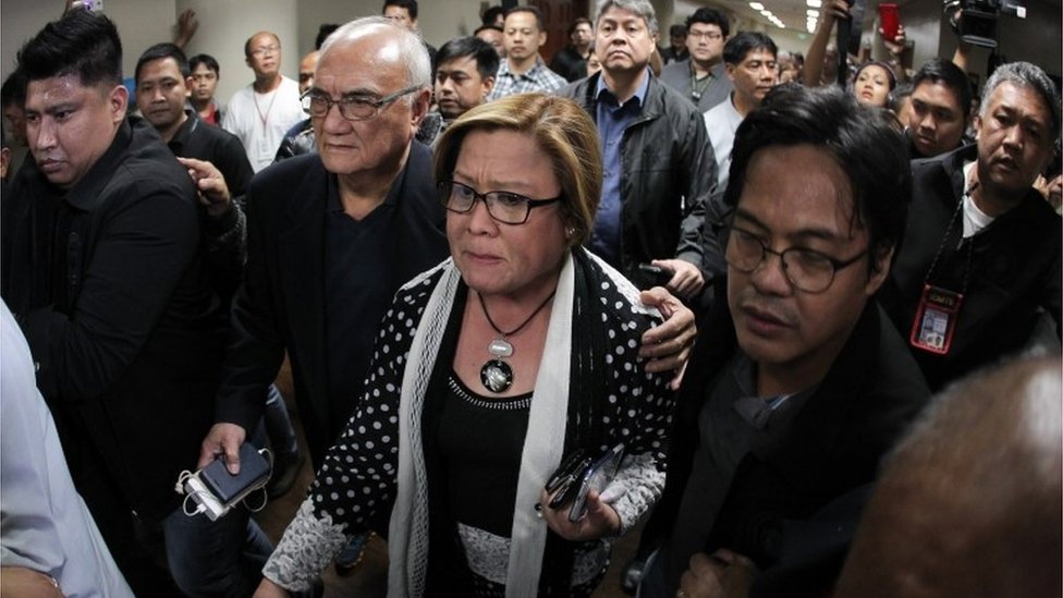 Leila De Lima Top Duterte Critic Arrested On Drug Charge Bbc News
