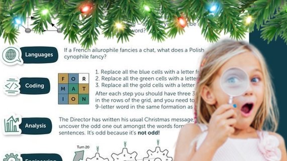 GCHQ: School children challenged to crack Christmas card code - CBBC ...