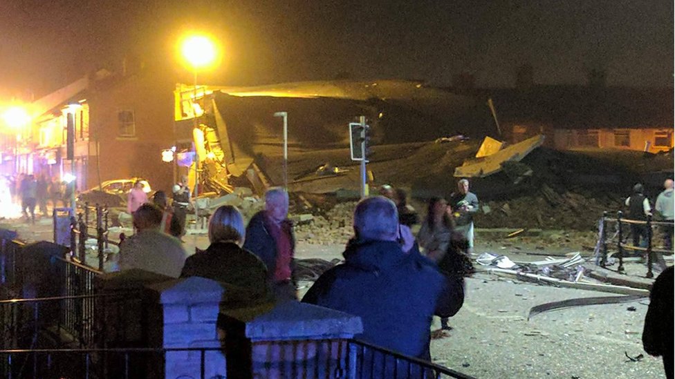Dozens injured in Wirral explosion - BBC News