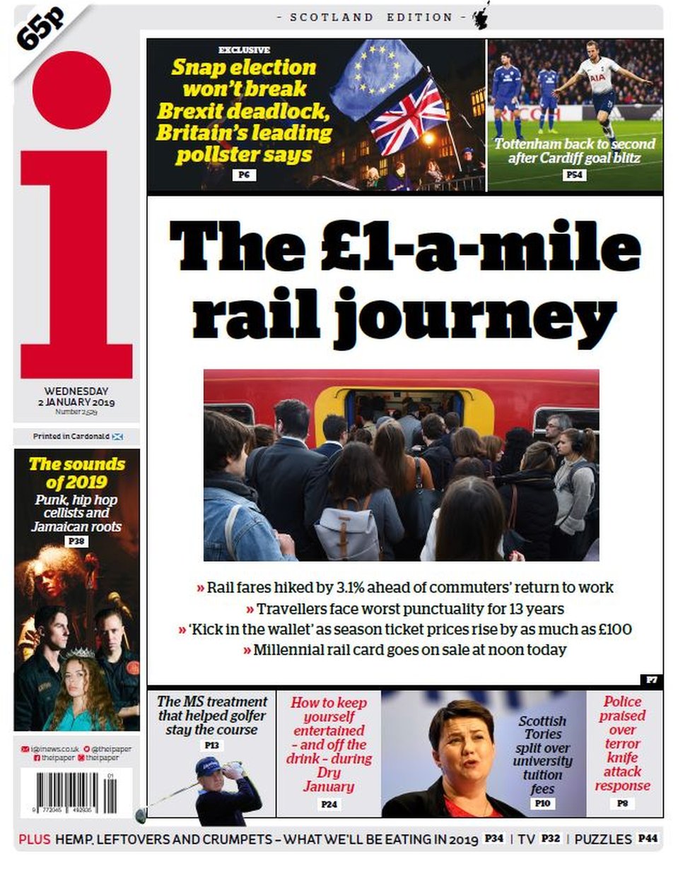 Scotland's papers: ScotRail fare rise rage and Loony Dookers - BBC News