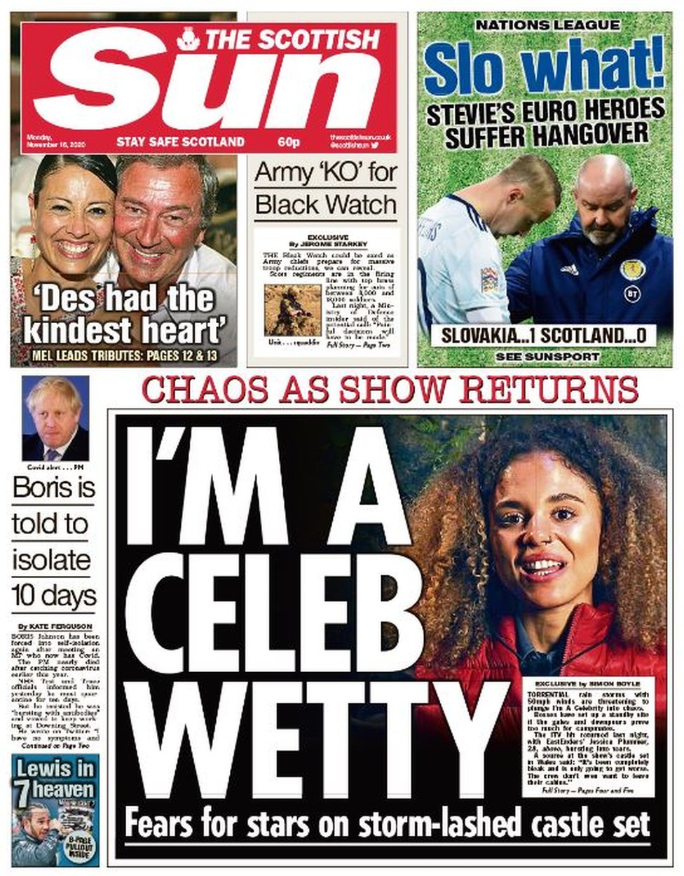 Scotland's papers: 'Days away from lockdown' and Johnson isolating ...