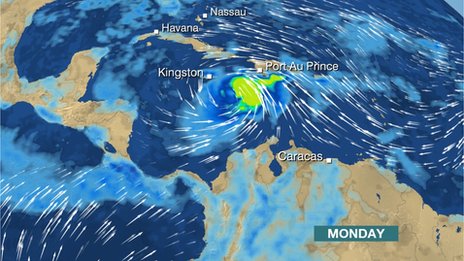 Hurricane Matthew heads for Haiti and Jamaica - BBC Weather
