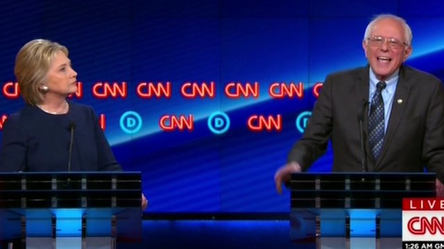 Sanders and Clinton chase Florida voters in TV debate - BBC News