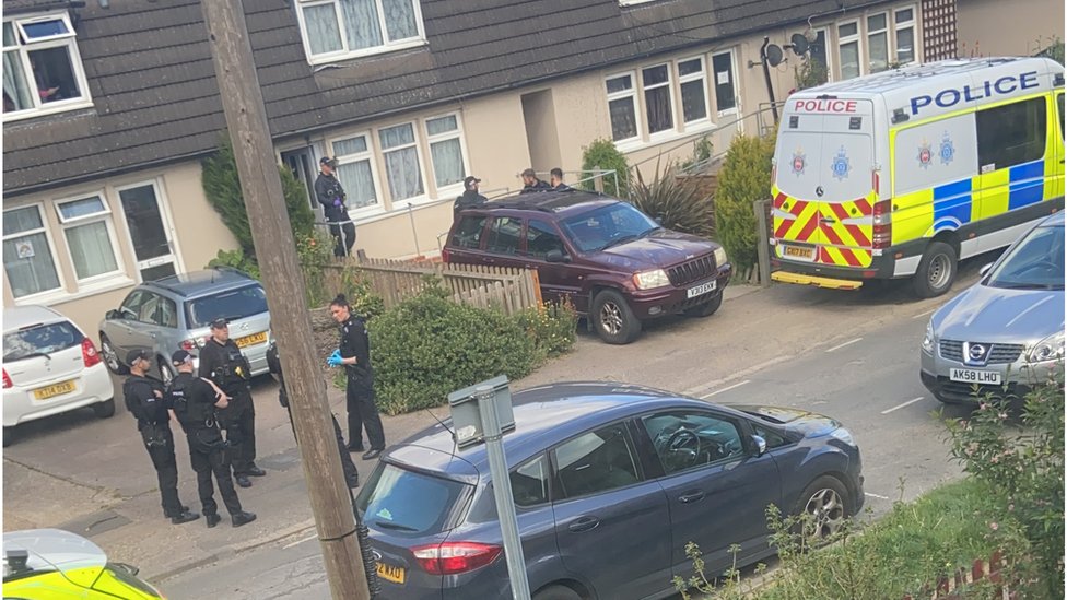 Crawley: Guns found during raid on house - BBC News