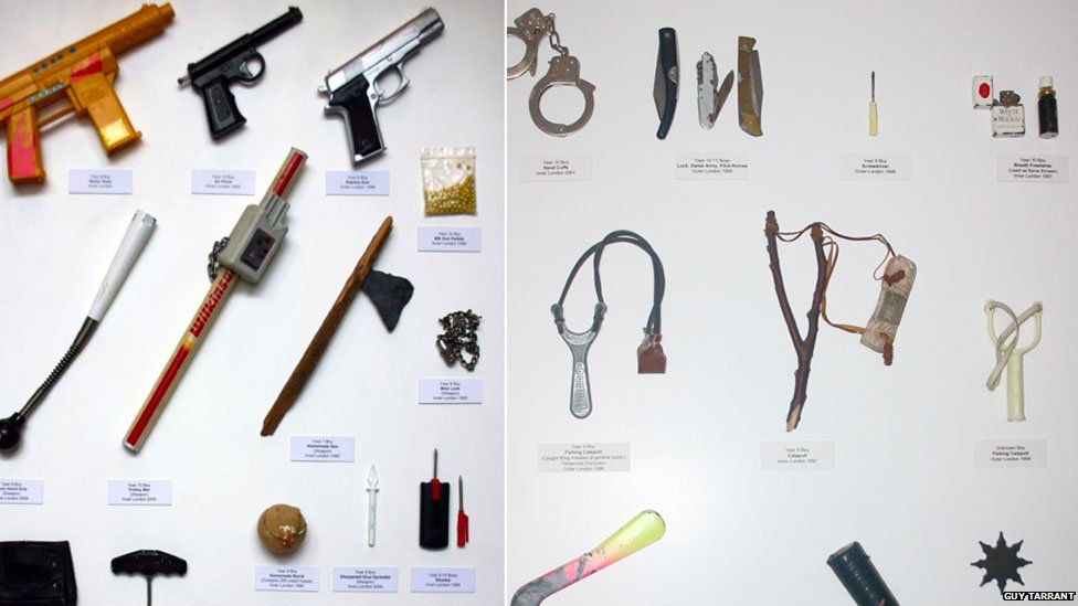 How weapons confiscated in UK schools have changed over the years - BBC ...