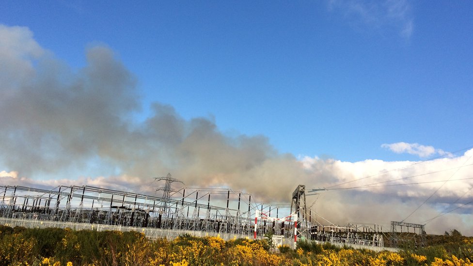 Fire crews bring wildfire near Inverness under control - BBC News