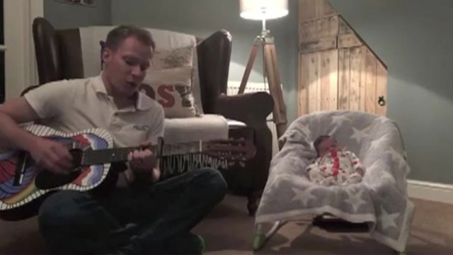 Matthew Finch's song to his baby daughter becomes viral hit - BBC News