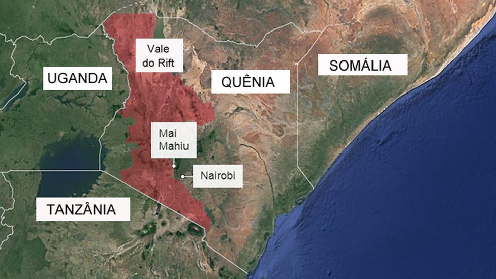 Mapa Do Rift Da Africa Oriental