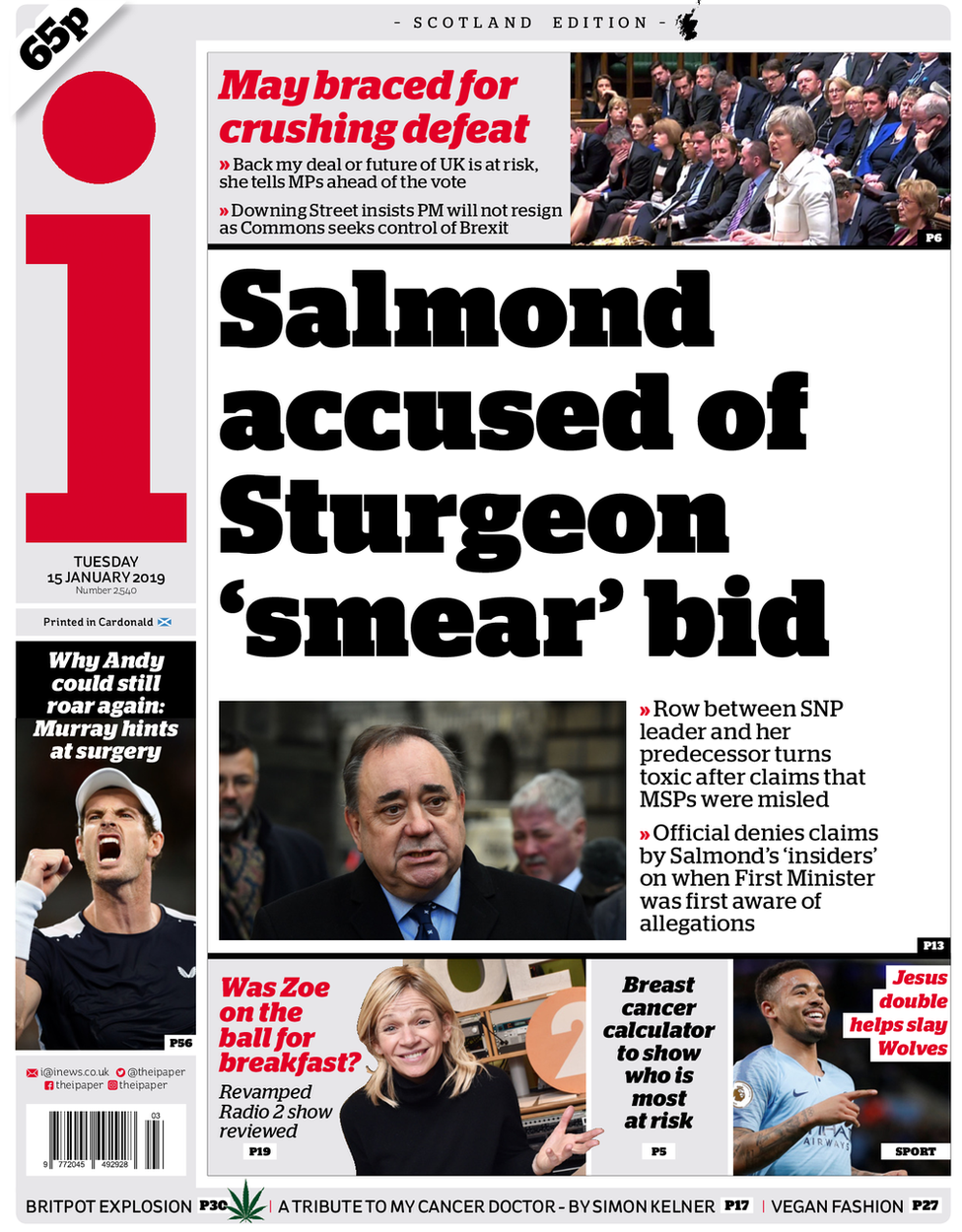 Scotland's front pages: Brexit vote and first ministers' spat - BBC News