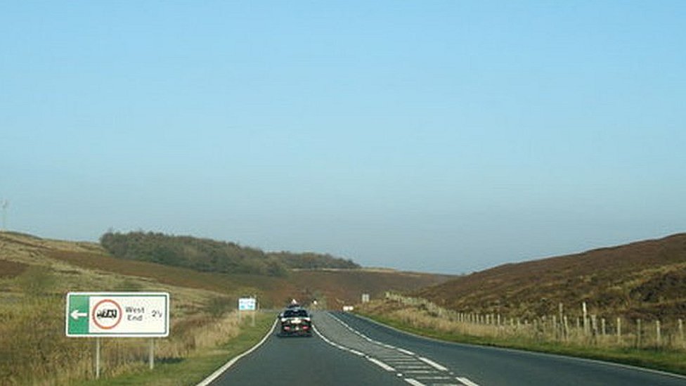 Landslip-hit A59 could move across the valley - BBC News