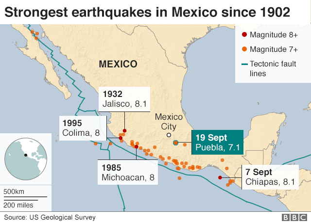 Mexico quake: A visual guide - BBC News