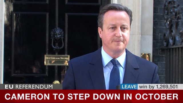 David Cameron announces he'll resign as PM - BBC Newsround