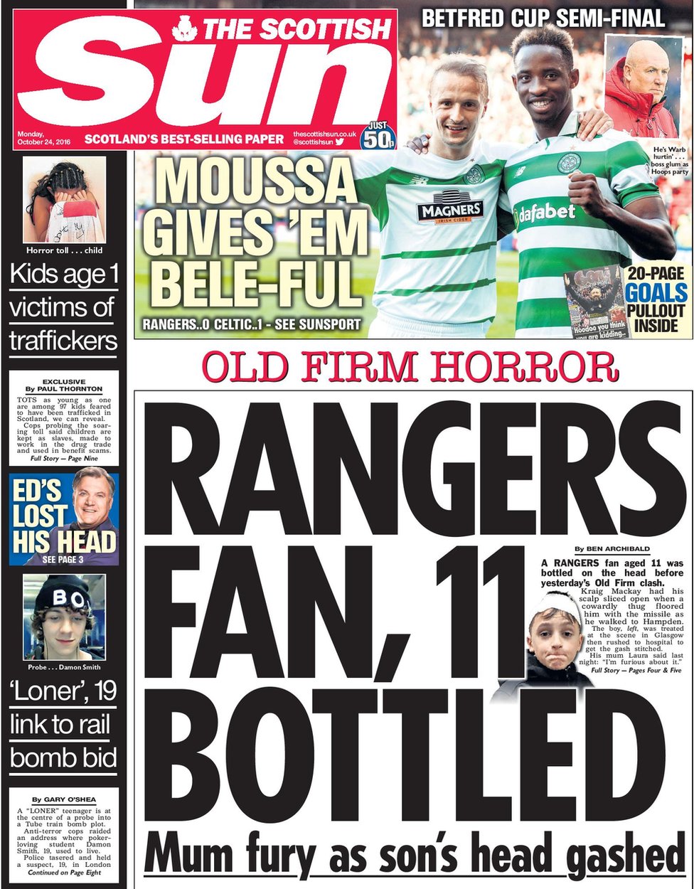 the sun front page today