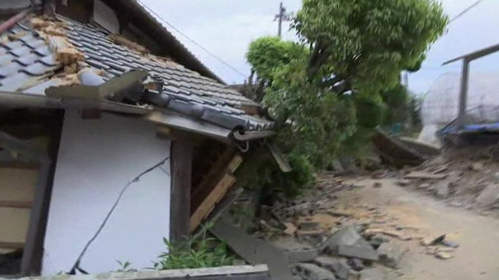 Japan earthquake: Aerial footage shows devastation - BBC News