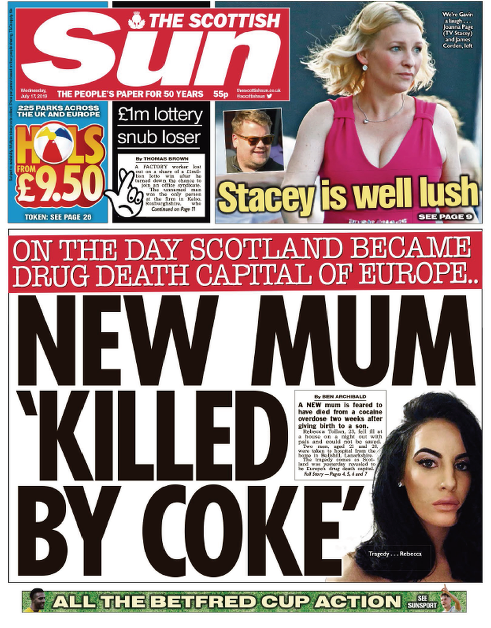 Scotland's papers: Drug deaths 'disgrace' and Boris boost - BBC News