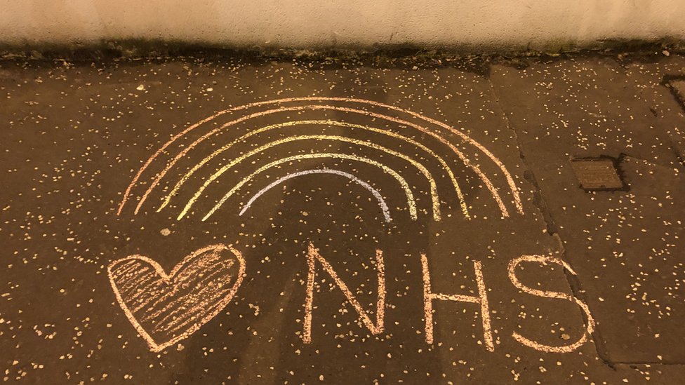 Coronavirus: Rainbow pictures on show across Scotland - BBC News